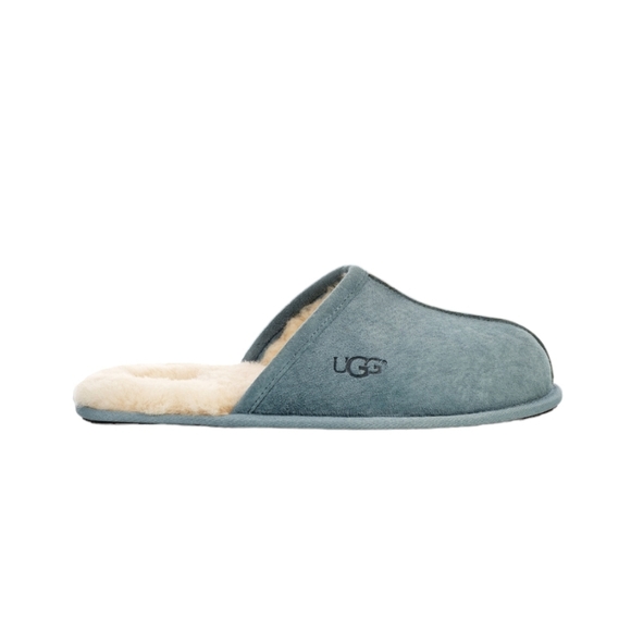 UGG | Shoes | Ugg Leather Scuff Slippers Sz 1 Blue | Poshmark